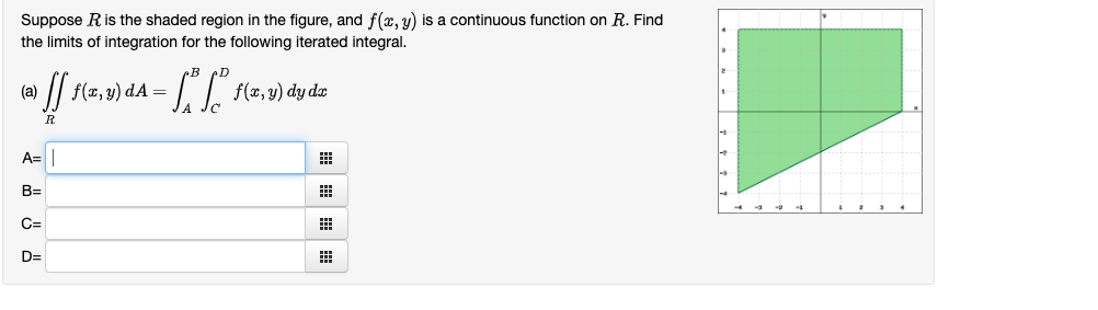 Solved Suppose R is the shaded region in the figure, and | Chegg.com