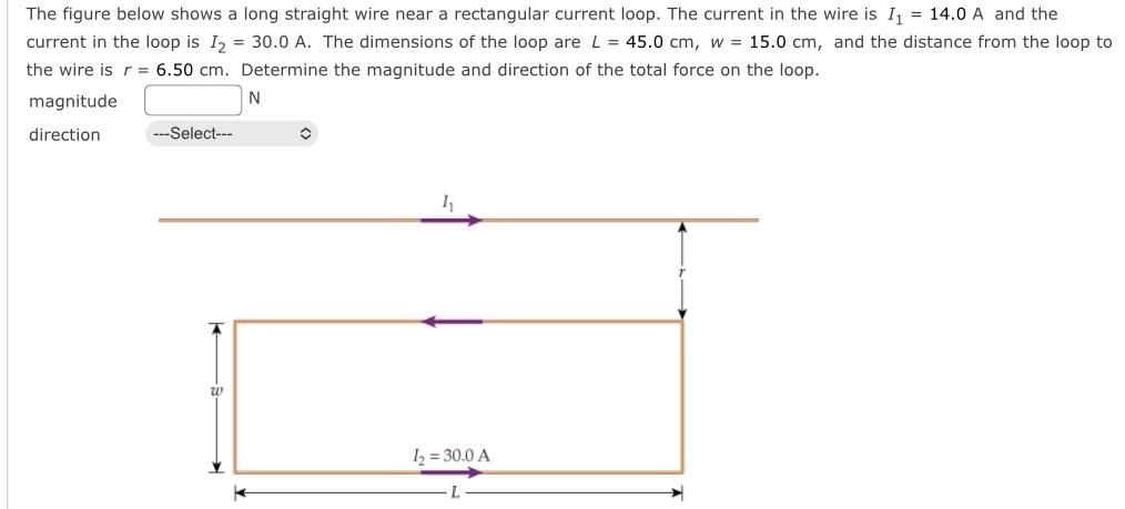 Solved The figure below shows a long straight wire near a | Chegg.com