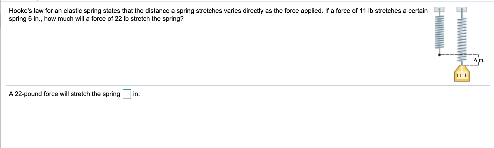 Solved Hooke's law for an elastic spring states that the | Chegg.com