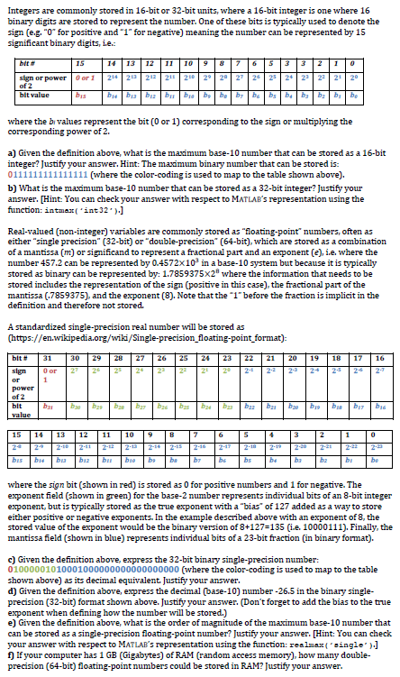 Solved Integers are commonly stored in 16-bit or 32-bit | Chegg.com