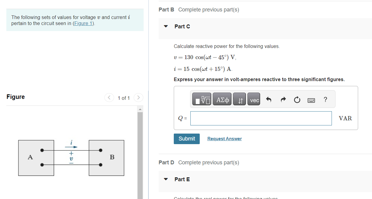 Solved The following sets of values for voltage v and | Chegg.com