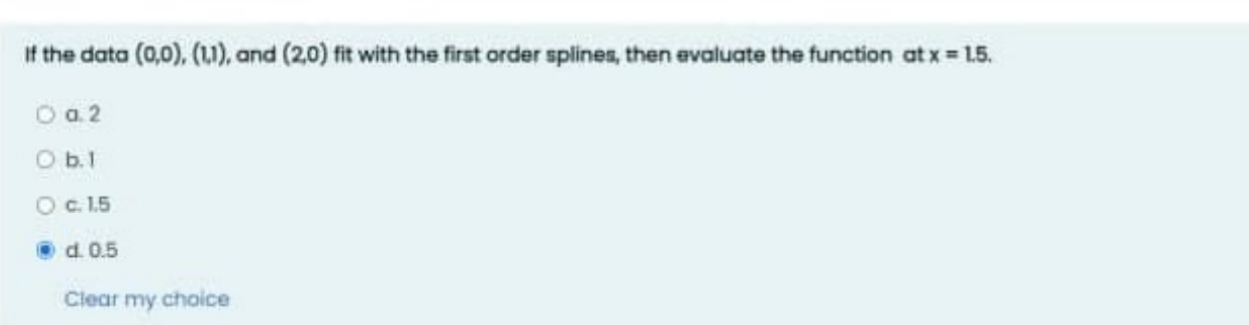 Solved if the data (0,0), (11), and (20) fit with the first | Chegg.com