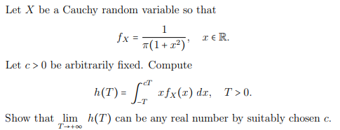 Let X be a Cauchy random variable so that | Chegg.com