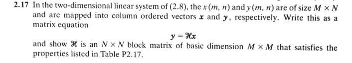 17 In the two-dimensional linear system of (2.8), the | Chegg.com