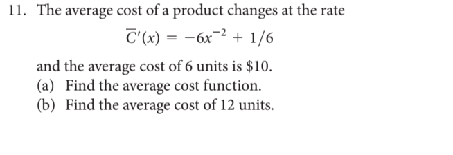 Solved = 11. The average cost of a product changes at the | Chegg.com