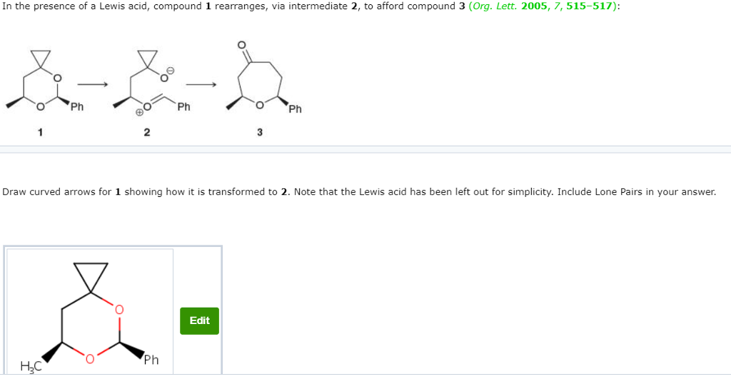 Solved In the presence of a Lewis acid, compound 1 | Chegg.com