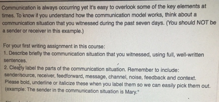 Communication is always occurring yet it's easy to | Chegg.com