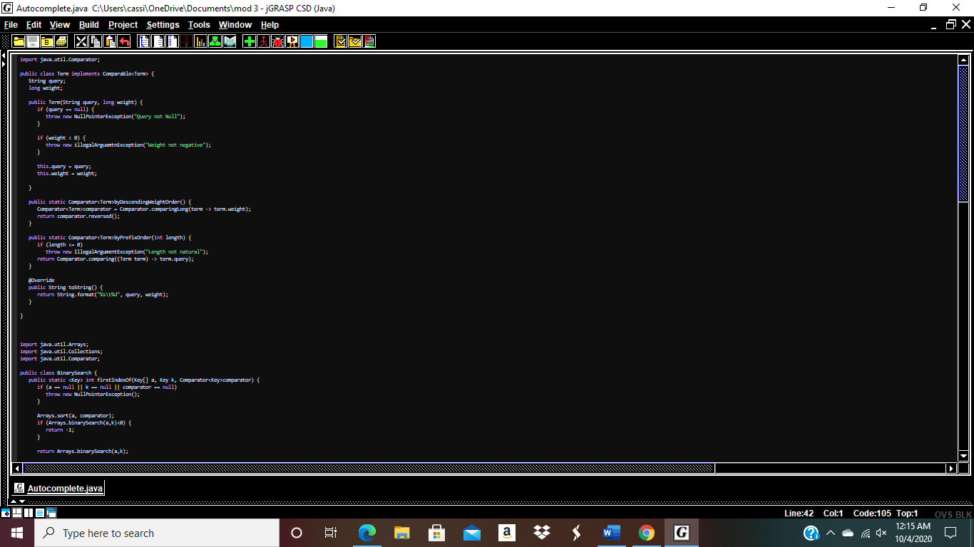 Solved Overview and Context Autocomplete, or predictive | Chegg.com