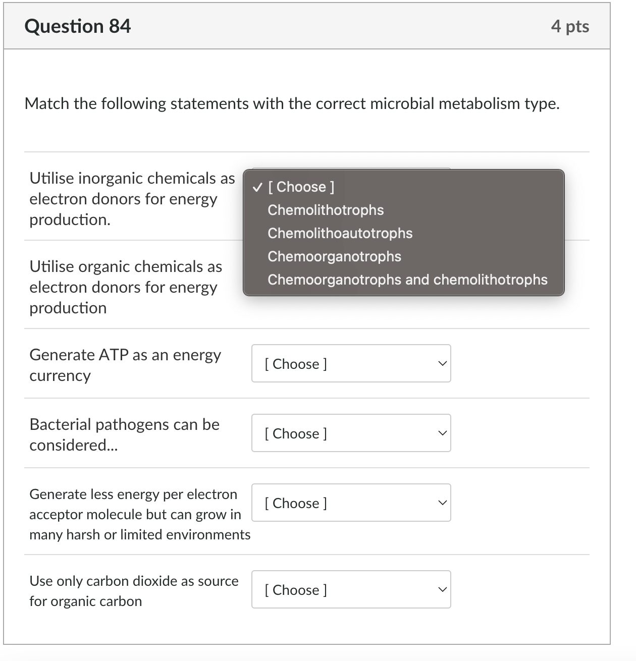Solved Match the following statements with the correct | Chegg.com