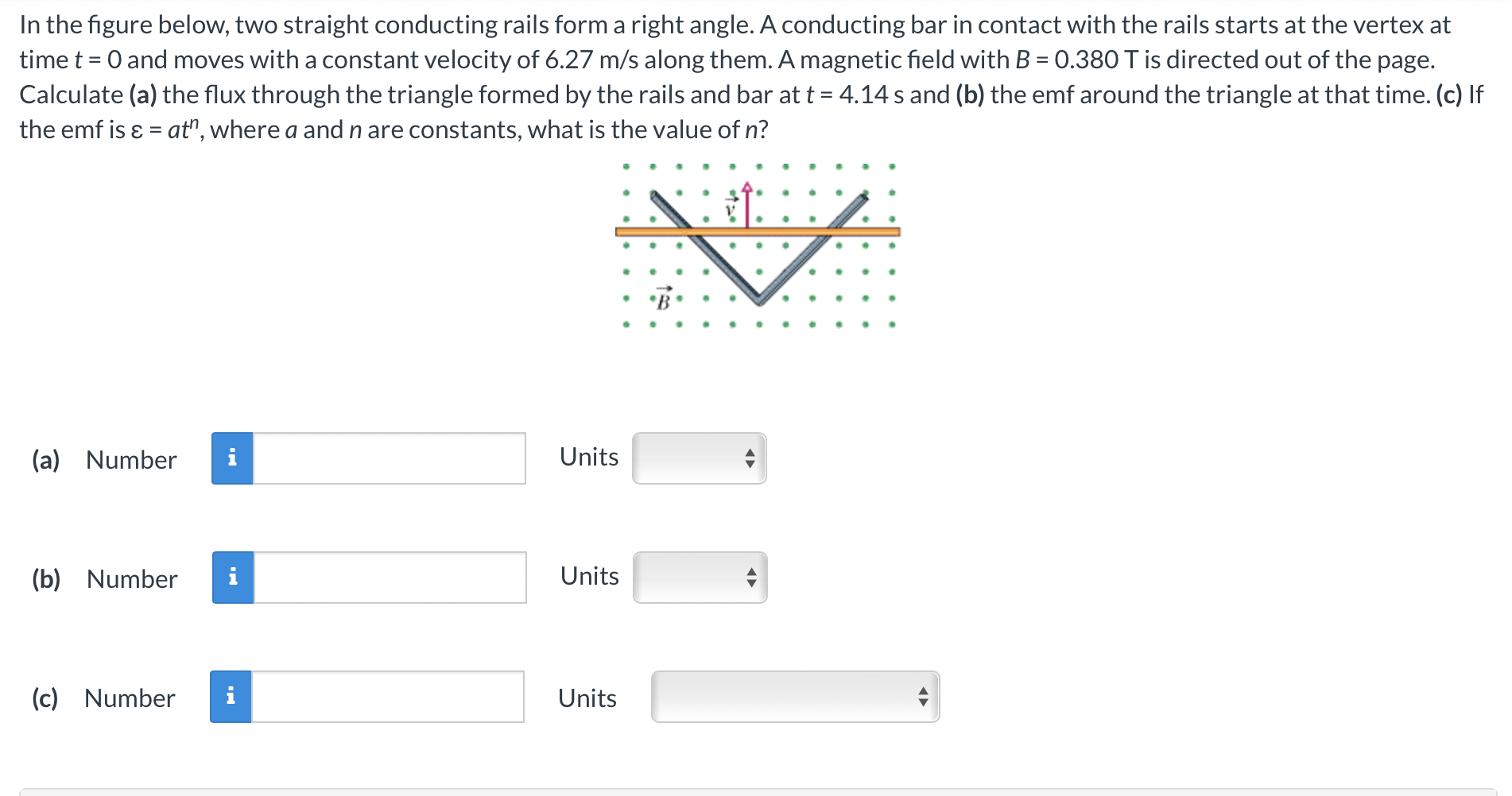 Solved In the figure below, two straight conducting rails | Chegg.com