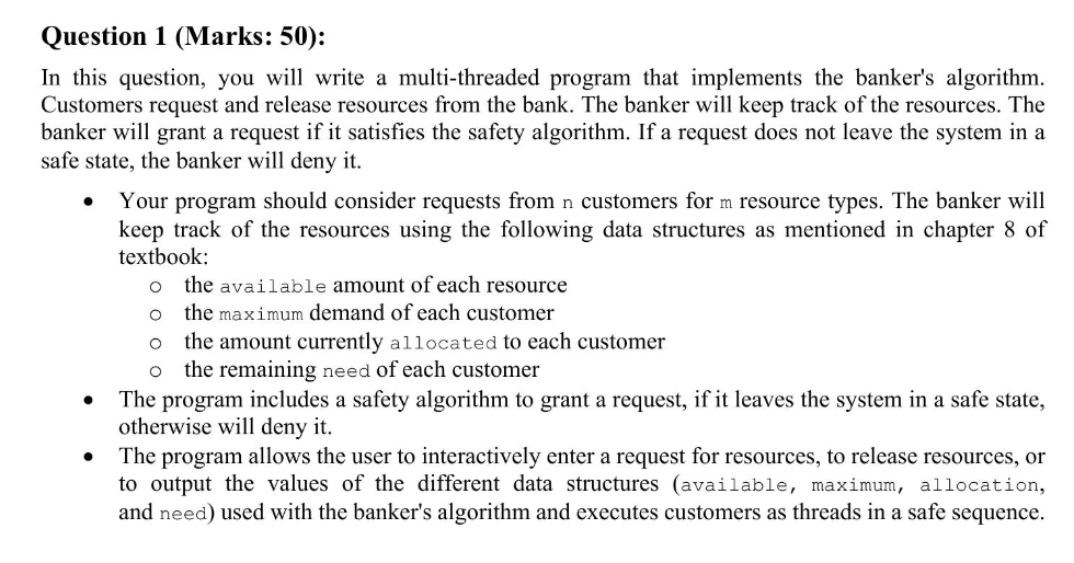 Solved Question 1 (Marks: 50): In this question, you will | Chegg.com