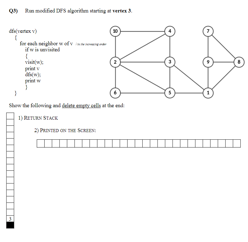 Solved answer : fill in return stack and printed on the | Chegg.com