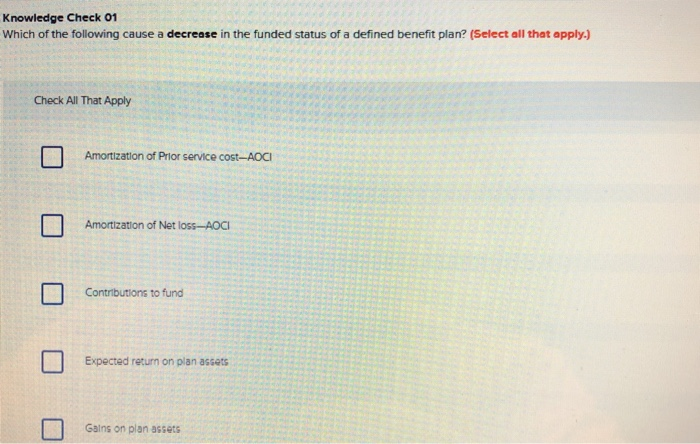 Solved Knowledge Check 01 Which of the following cause a | Chegg.com