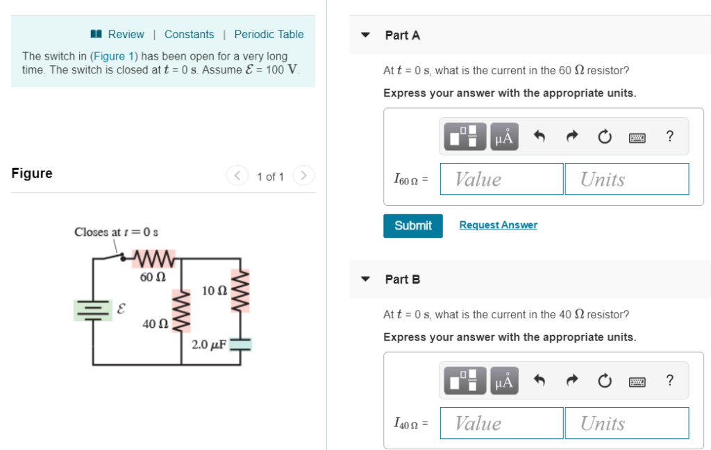 Solved Review Constants | Periodic Table Part A At t 0 s, | Chegg.com