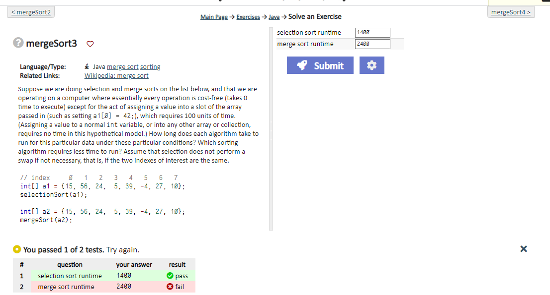 Solved Language/Type: J Java merge sort sorting Related | Chegg.com Solved Language/Type: J Java merge sort sorting Related | Chegg.com