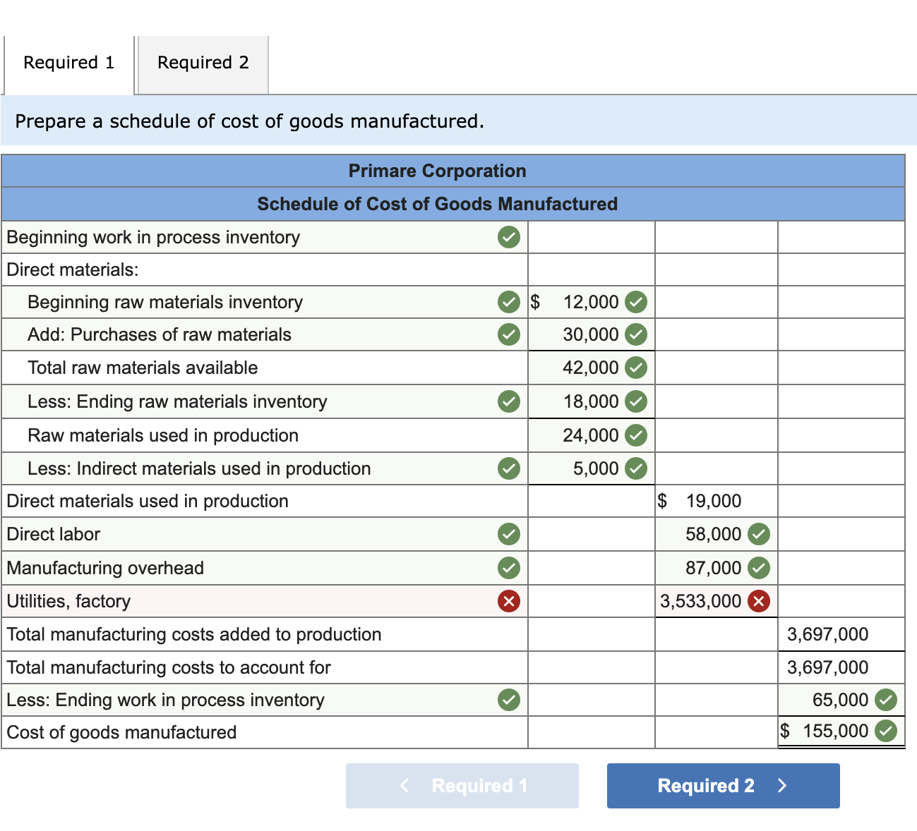 Solved Exercise 3-3 (Static) Schedules of Cost of Goods | Chegg.com