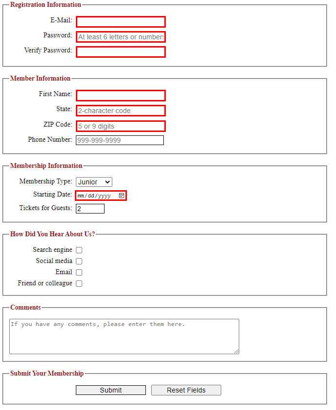 Solved Create a new html file titled form.html, along with a | Chegg.com