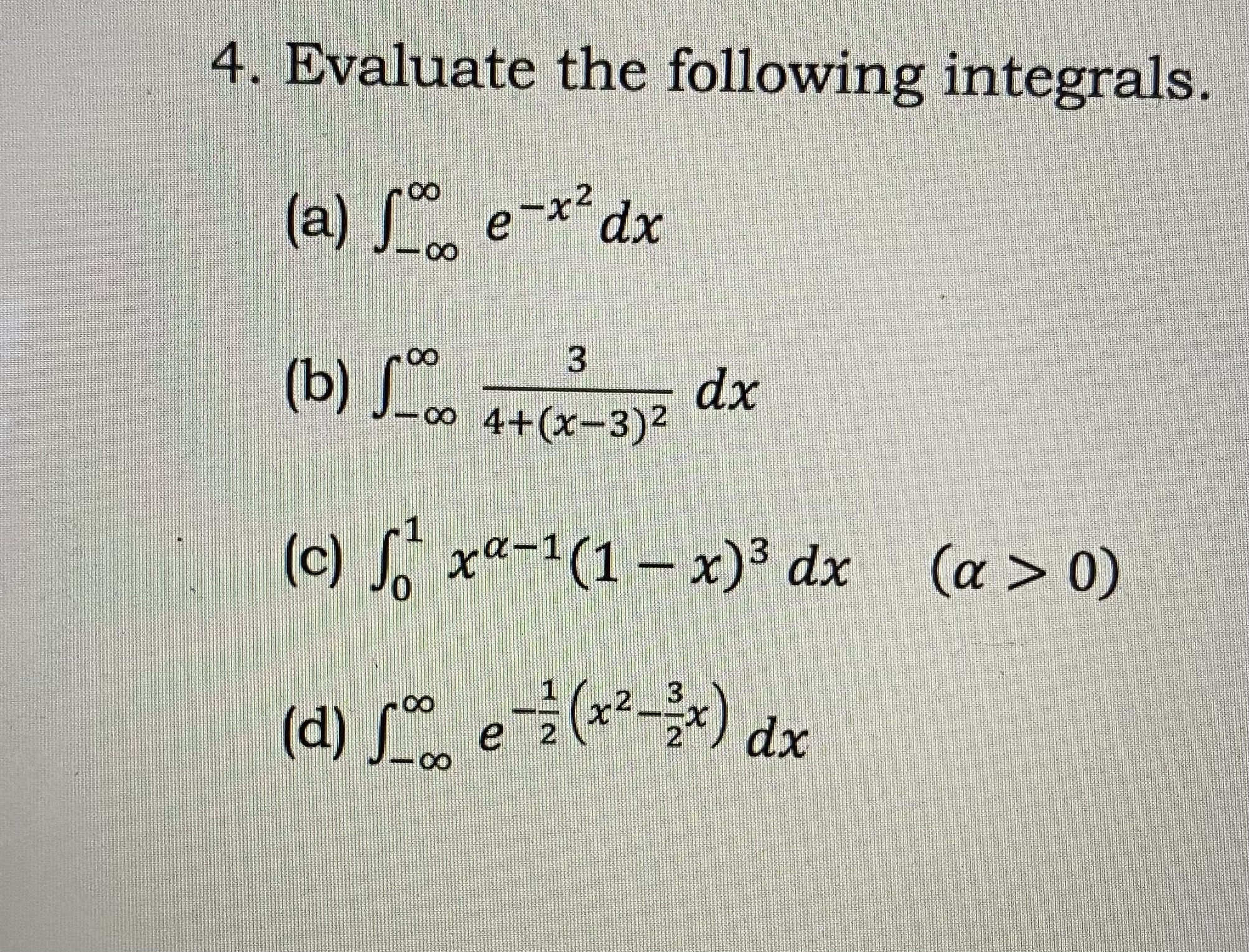 Solved my professor wants us to evaluate these integrals | Chegg.com