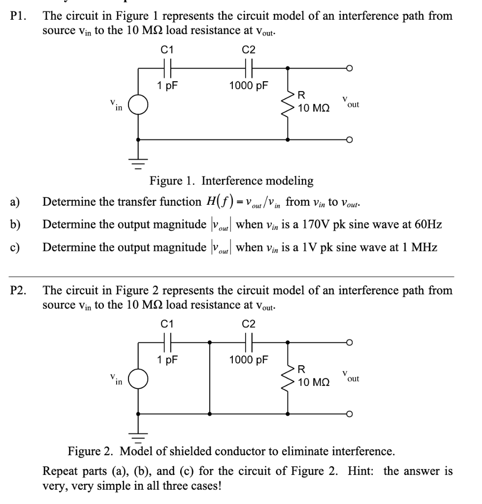 Solved P1. The circuit in Figure 1 represents the circuit | Chegg.com