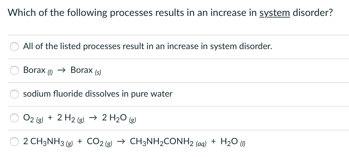 Solved Place the following species in order of increasing | Chegg.com