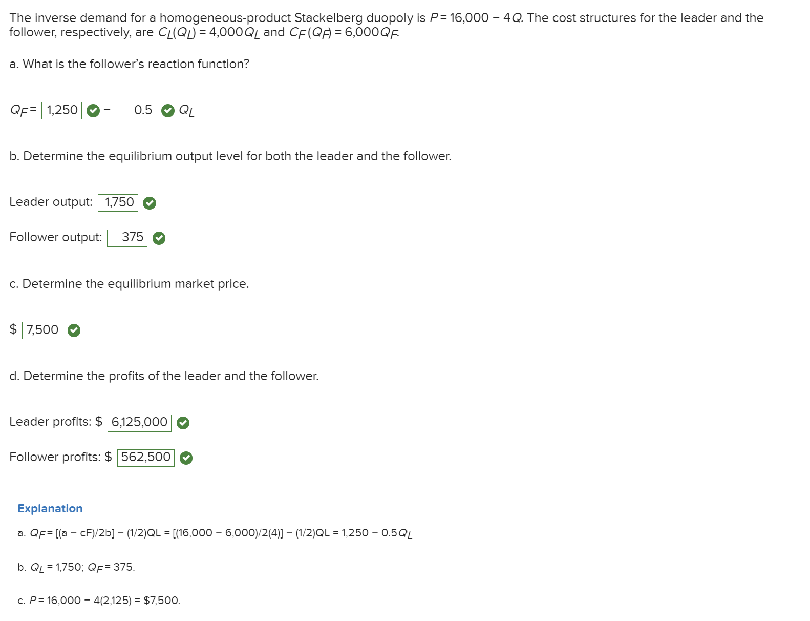 Solved The inverse demand for a homogeneous-product | Chegg.com