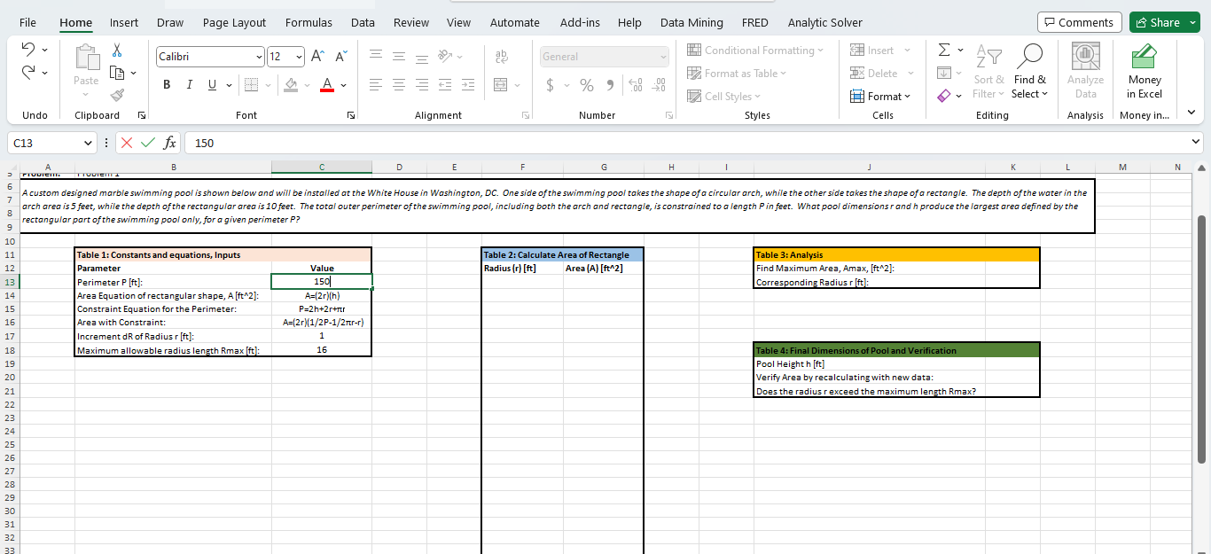 Solved Complete Table 2: Calculate Area of Rectangle 1. | Chegg.com