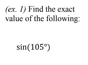 Solved (ex. 1) Find the exact value of the following: | Chegg.com