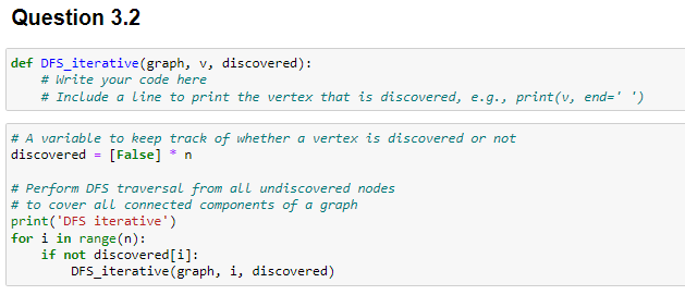 Solved Q3. Depth-First Search (DFS) is an algorithm for | Chegg.com