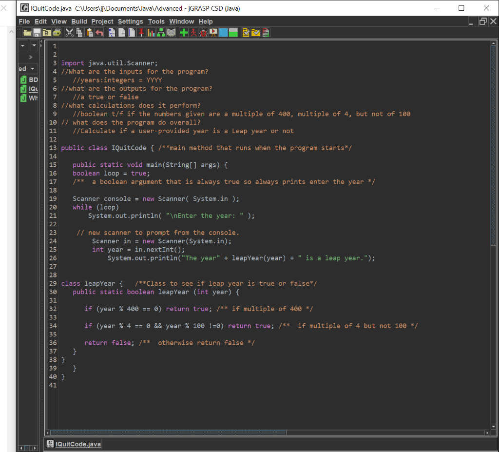 Solved Assigned some code analysis, documentation and | Chegg.com