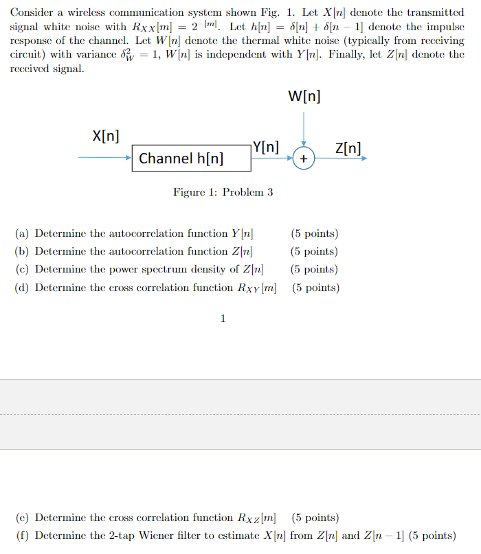 Consider a wireless communication system shown Fig. | Chegg.com