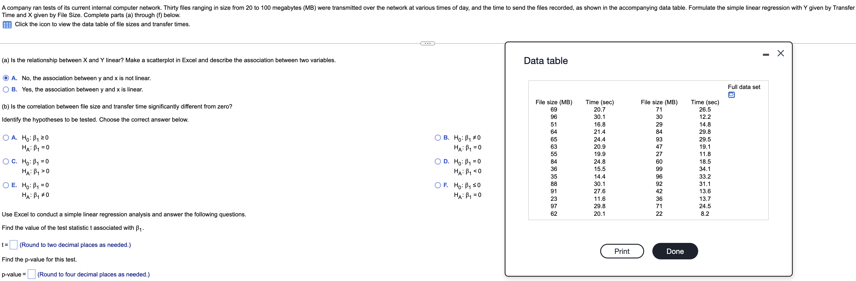 Solved A company ran tests of its current internal computer | Chegg.com