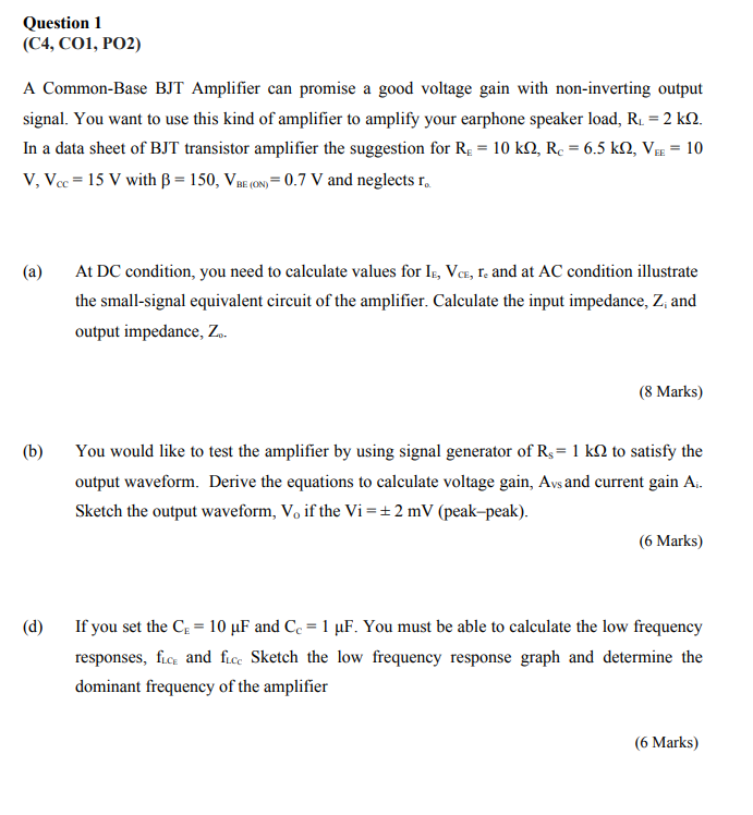 Solved Analog electronics (Please solve by expert and make | Chegg.com
