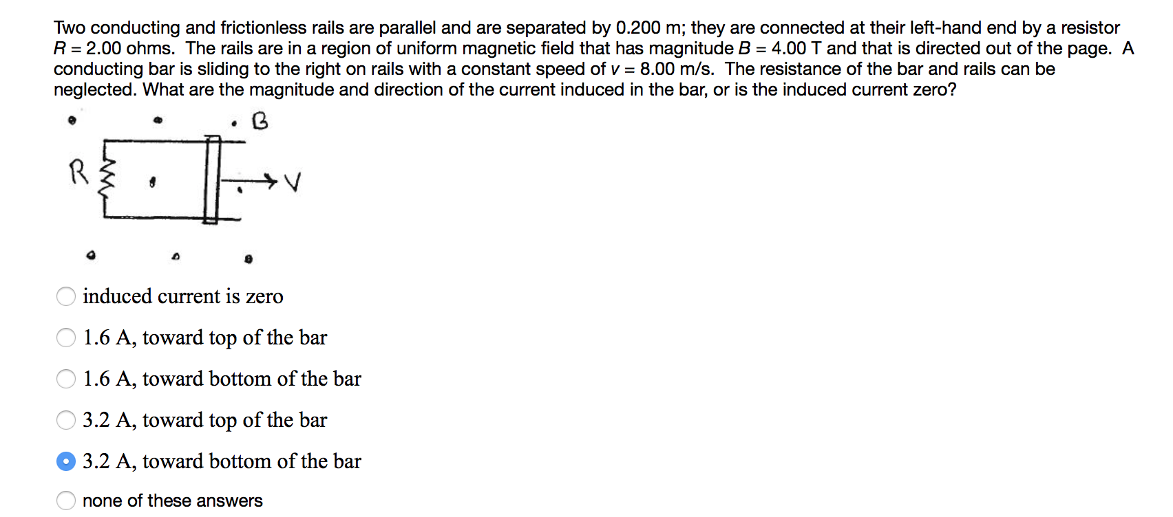 Solved Two conducting and frictionless rails are parallel | Chegg.com