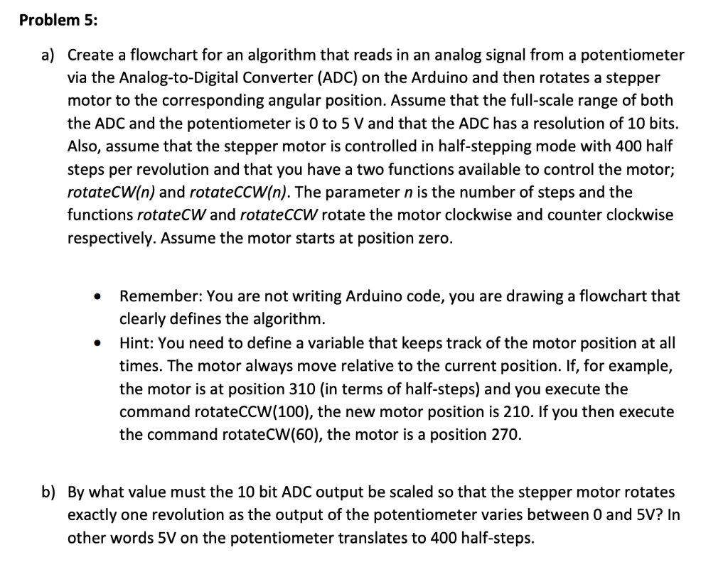 Solved Problem 5: a) Create a flowchart for an algorithm | Chegg.com