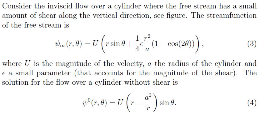 Solved Consider the inviscid flow over a cylinder where the | Chegg.com