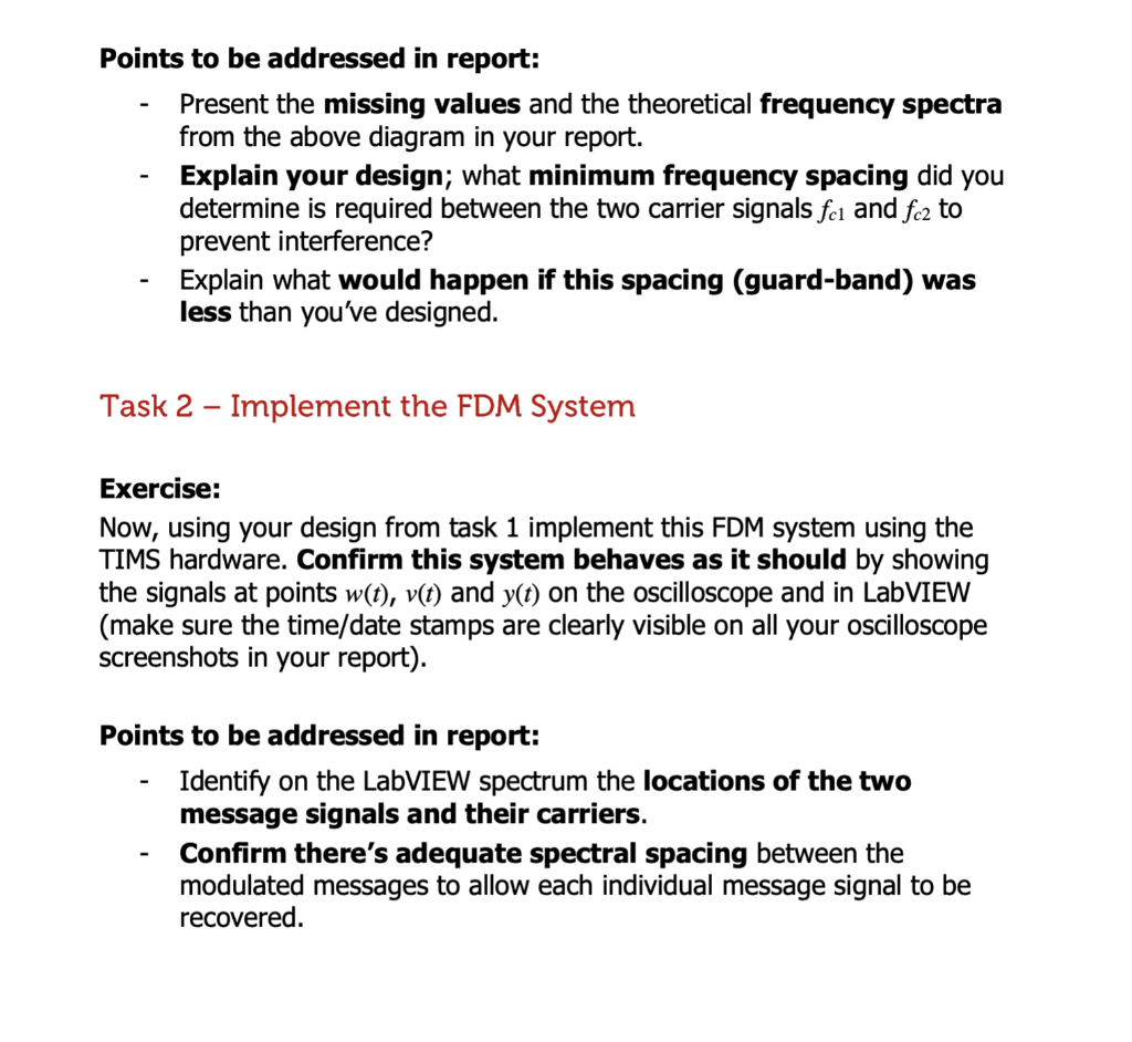 Solved Task 1 - Design the FDM System Problem: Bob now has | Chegg.com