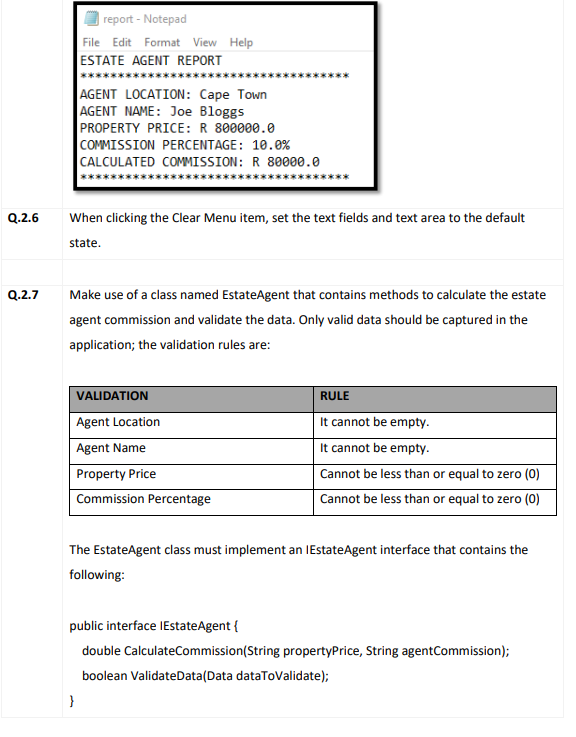 Solved Create a Java GUI application that will capture the | Chegg.com