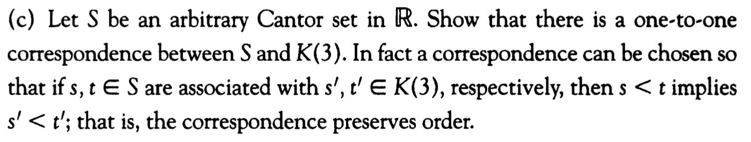 Solved Let K be the middle-third Cantor set. (c) Let S be | Chegg.com