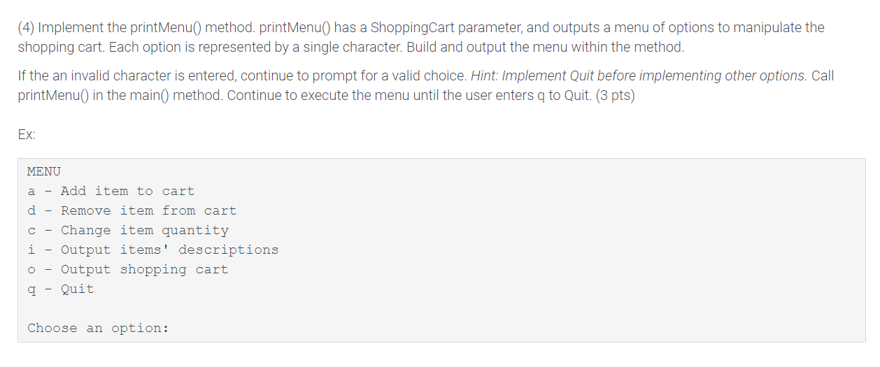 Solved 7.24 LAB*: Program: Online shopping cart (Part 2) | Chegg.com