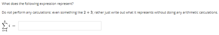 Solved What does the following expression represent? Do not | Chegg.com