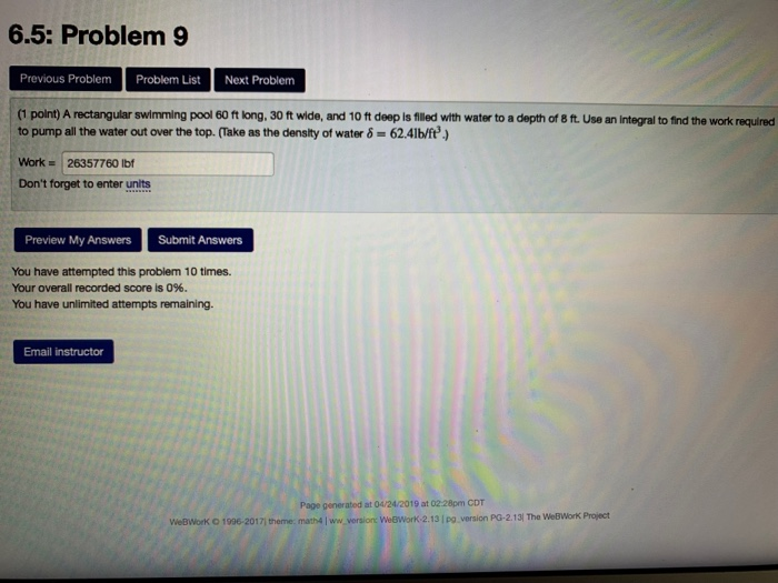 Solved 65 Problem 9 Previous Problem Problem List Next 7795