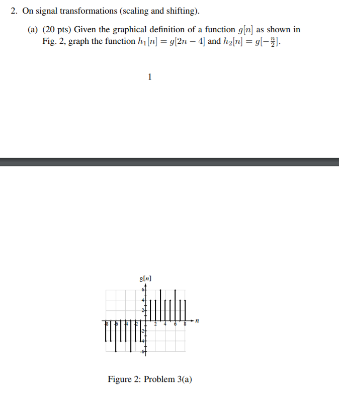 2. On signal transformations (scaling and shifting). | Chegg.com