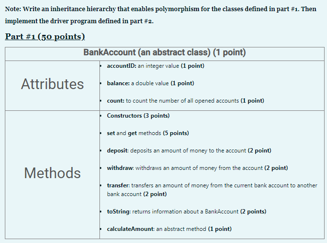 Solved Note: Write an inheritance hierarchy that enables | Chegg.com
