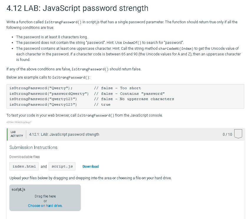 Solved Write a function called isstrongPassword() in | Chegg.com