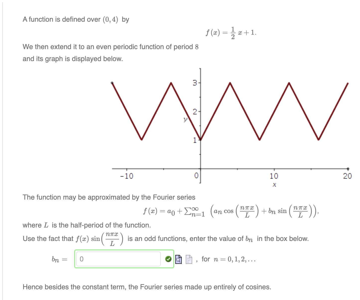 Solved A function is defined over (0,4) by f(x)=21x+1 We | Chegg.com