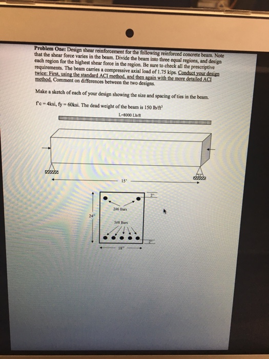 Solved for the following reinforced concrete beam. Note | Chegg.com