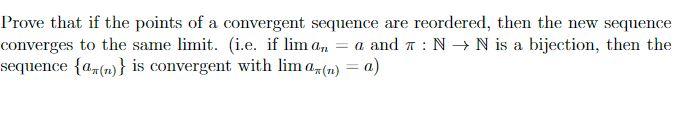 Solved Prove that if the points of a convergent sequence are | Chegg.com