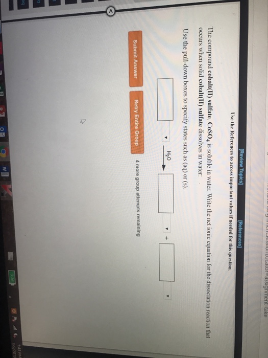 Solved Use the Refe The compound cobalt(II) sulfate, CoSO4 | Chegg.com