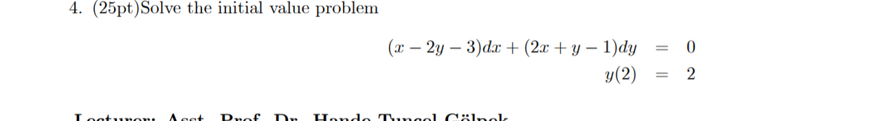 Solved 4. (25pt)Solve the initial value problem 0 (3 – 29 – | Chegg.com Solved 4. (25pt)Solve the initial value problem 0 (3 – 29 – | Chegg.com