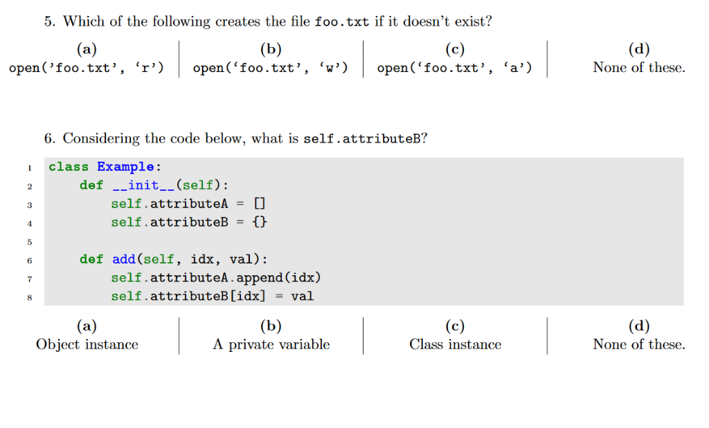 Solved 4. Considering the code below, which of the following | Chegg.com